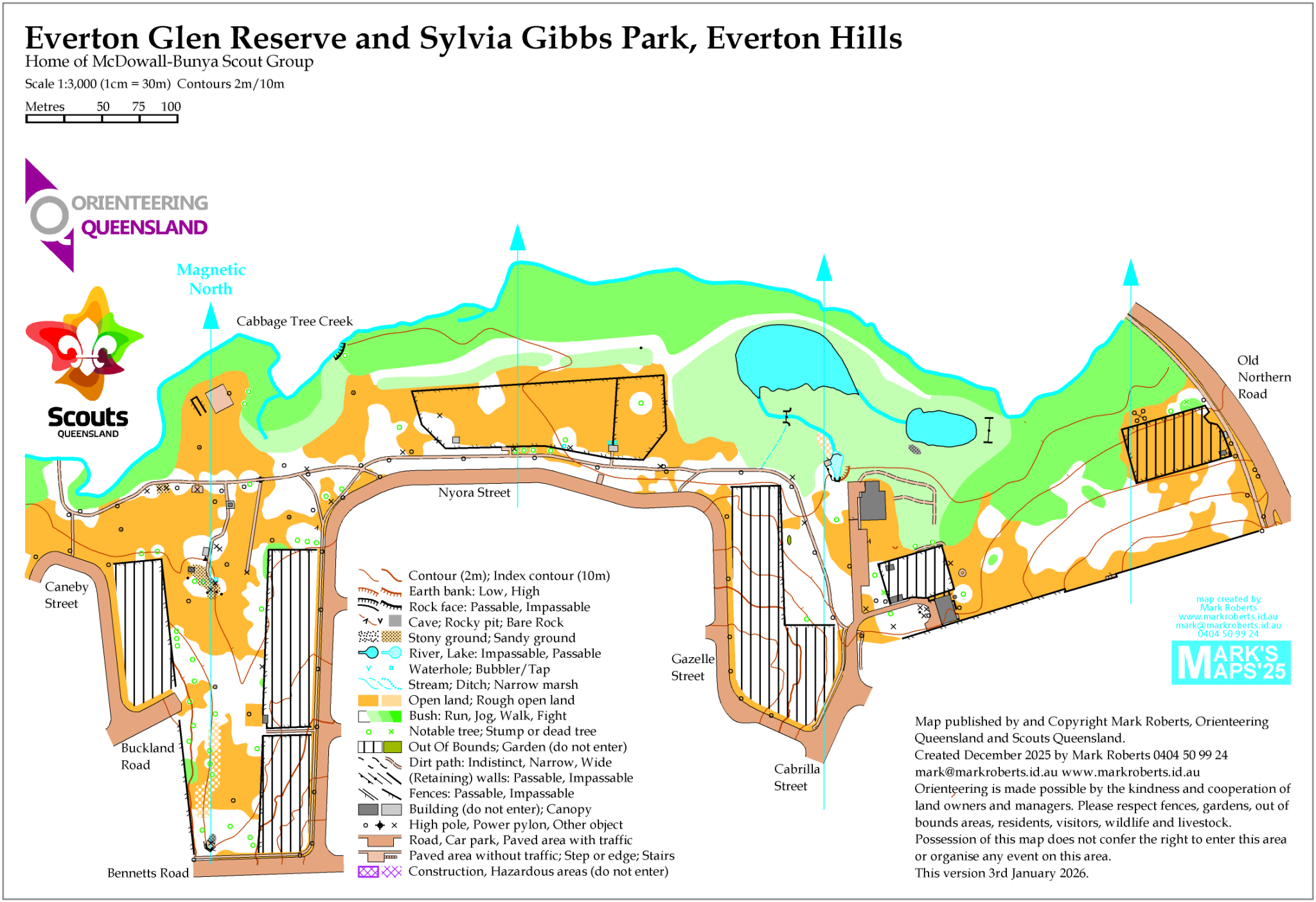 Everton Glen Reserve and Sylvia Gibbs Park, Everton Hills – Mark's Maps